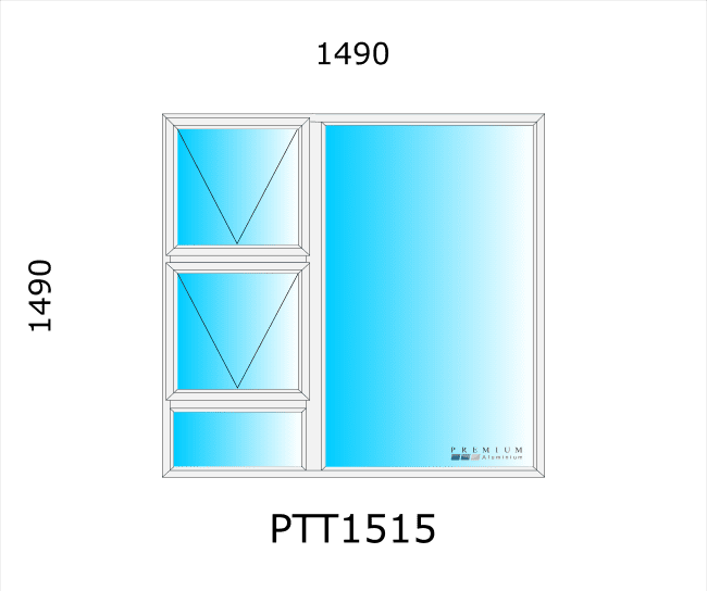 Aluminium Top Hung Window PTT1515 | Premium Aluminium
